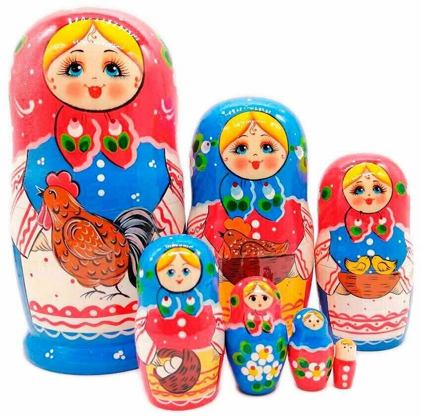 Матрешка Сергиево-посадская 7 мест 18 см