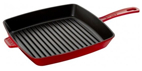 Сковорода-гриль квадратная Staub , 30 см, вишня (12123006)