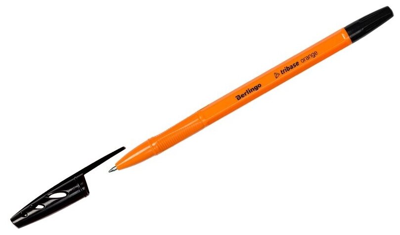 Ручка шариковая Berlingo "Tribase Orange", черная, 0,7 мм (CBp_70911)