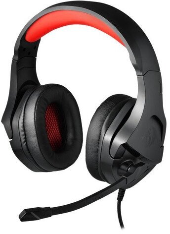 Гарнитура игровая Redragon Theseus, для компьютера, накладные, черный / красный [77777]