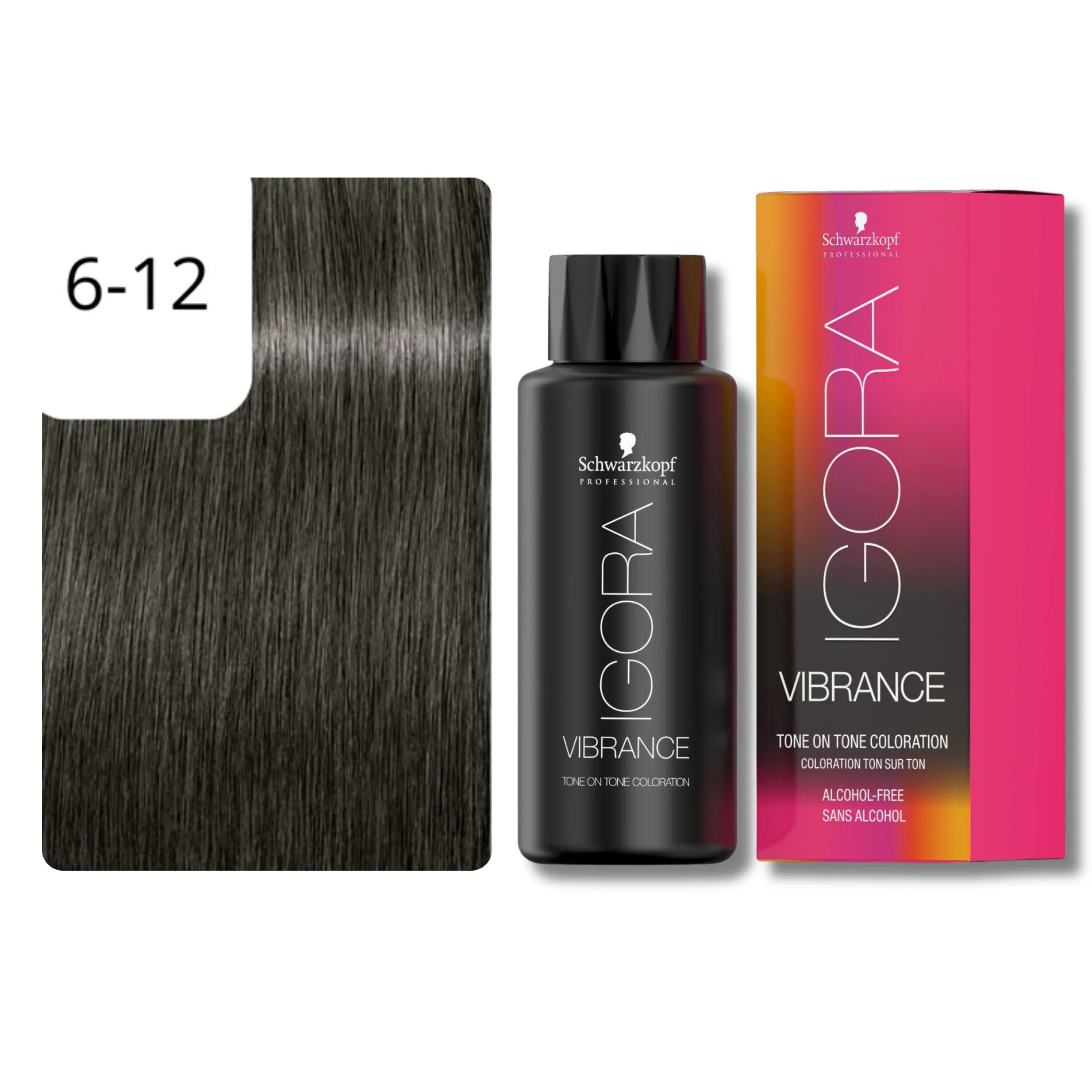Schwarzkopf IGORA Vibrance 6-12 Темный русый пепельный Краска для волос 60мл