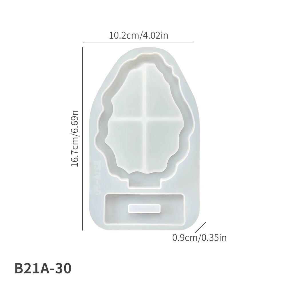 Форма для смолы "Сердце-ракушка" Flower Invitation B21A-30 mold