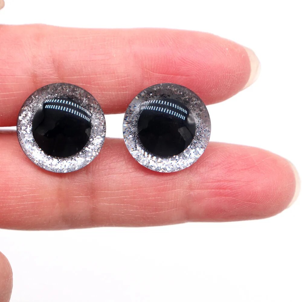 Безопасные глаза для амигуруми 10 шт. 16-35 мм 20mm, Серебряный, Silver