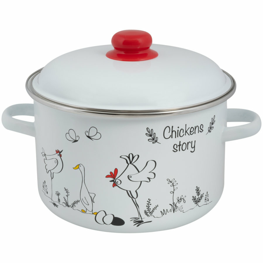Кастрюля эмалир Chickens’stories 5,5л FOOD ATELIER Chickens’stories 5,5л 4690460092019