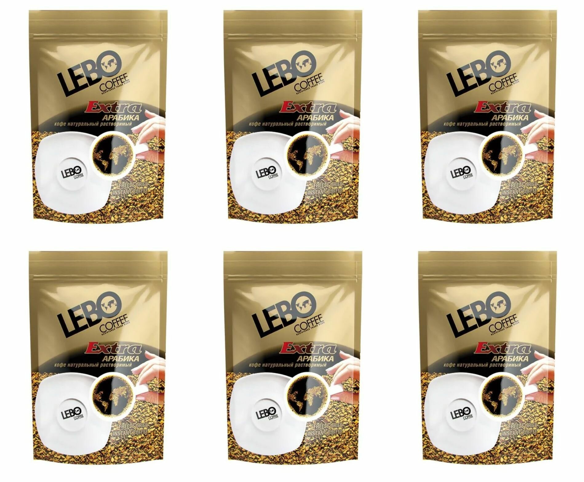 Lebo Кофе сублимированный, арабика, 70 г, 6 уп