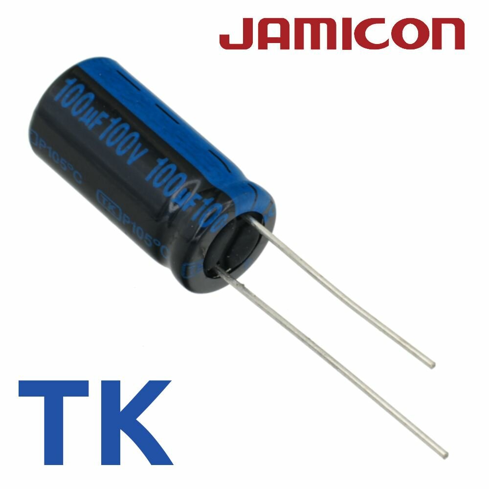 100мкФ 100В / TK / 10x20 / 105 С / конденсатор электролитический (2шт)