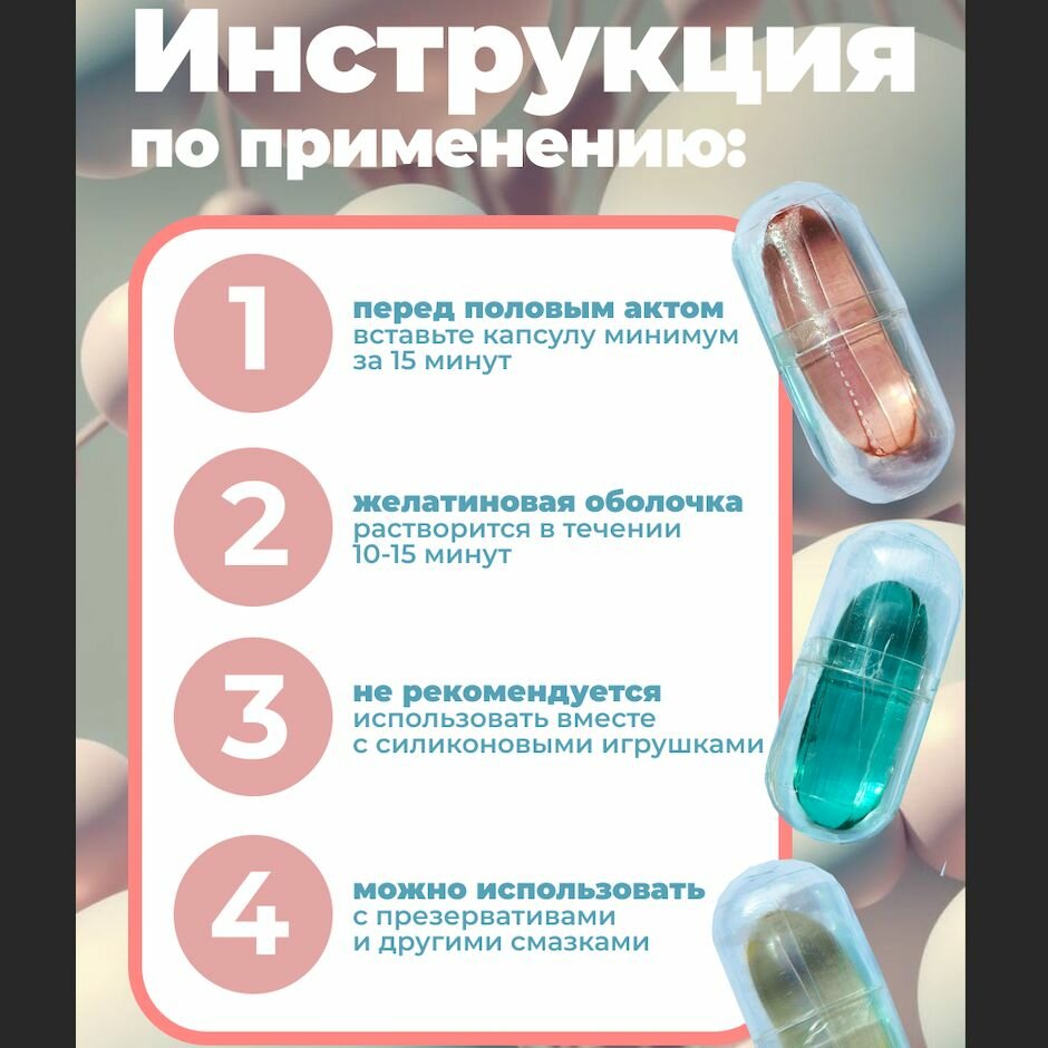 Анальный Лубрикант в капсулах, гель, водная основа, для вагинального и анального секса — фото 1