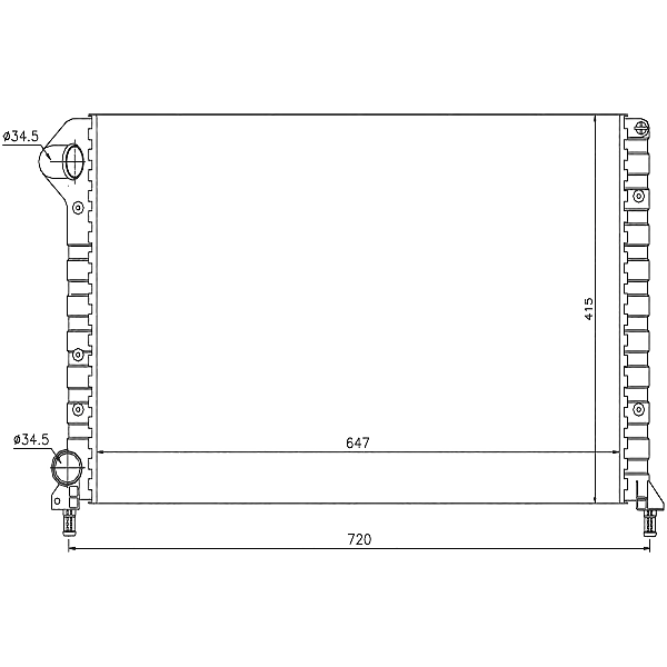 STELLOX 10-25713-SX (1025713_SX / 46749005 / 46803039) радиатор системы охлаждения\ Fiat (Фиат) doblo 1.2i 00-05 / 1.4i 05