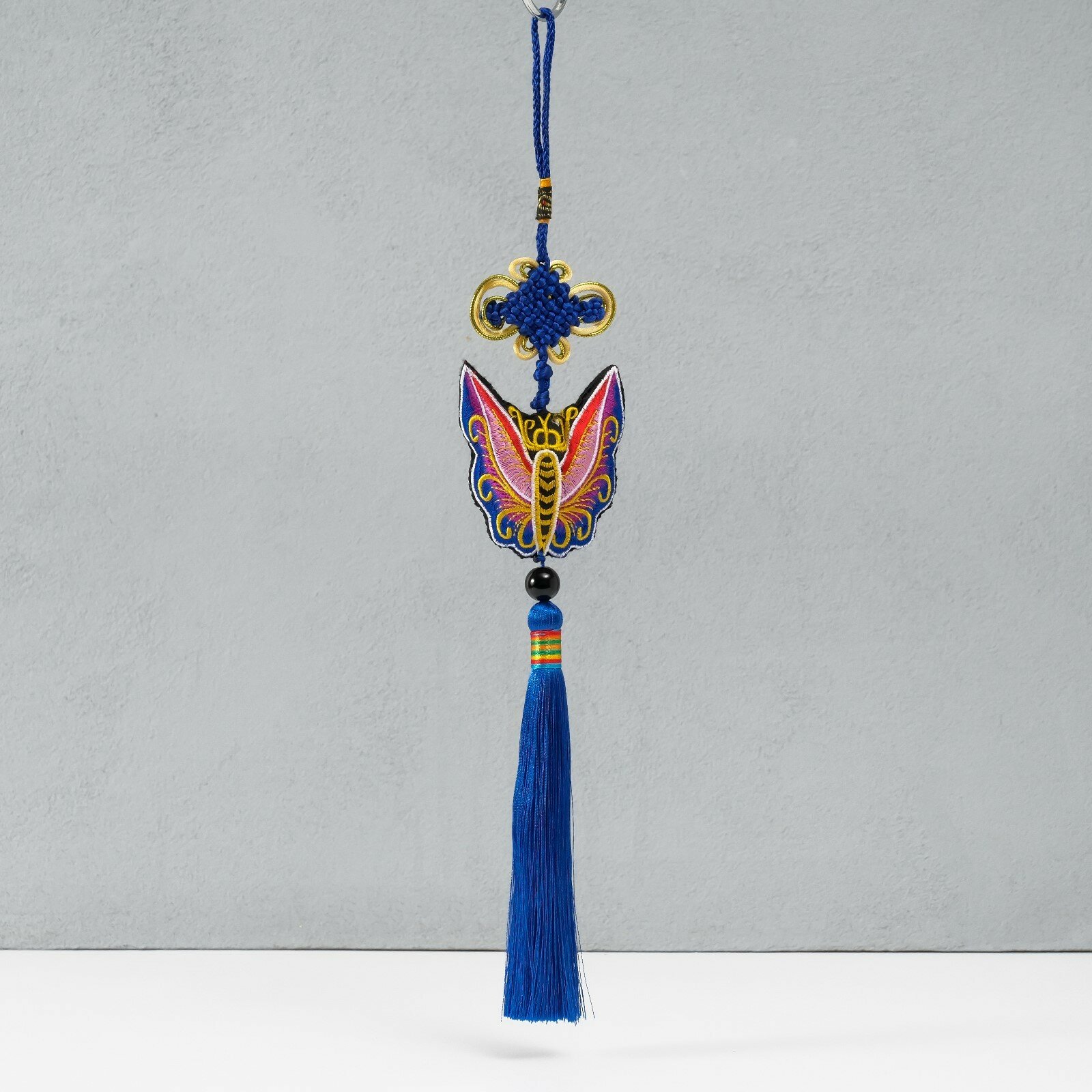 Подвеска текстиль «Бабочка», синяя, 2×6.5×27 см