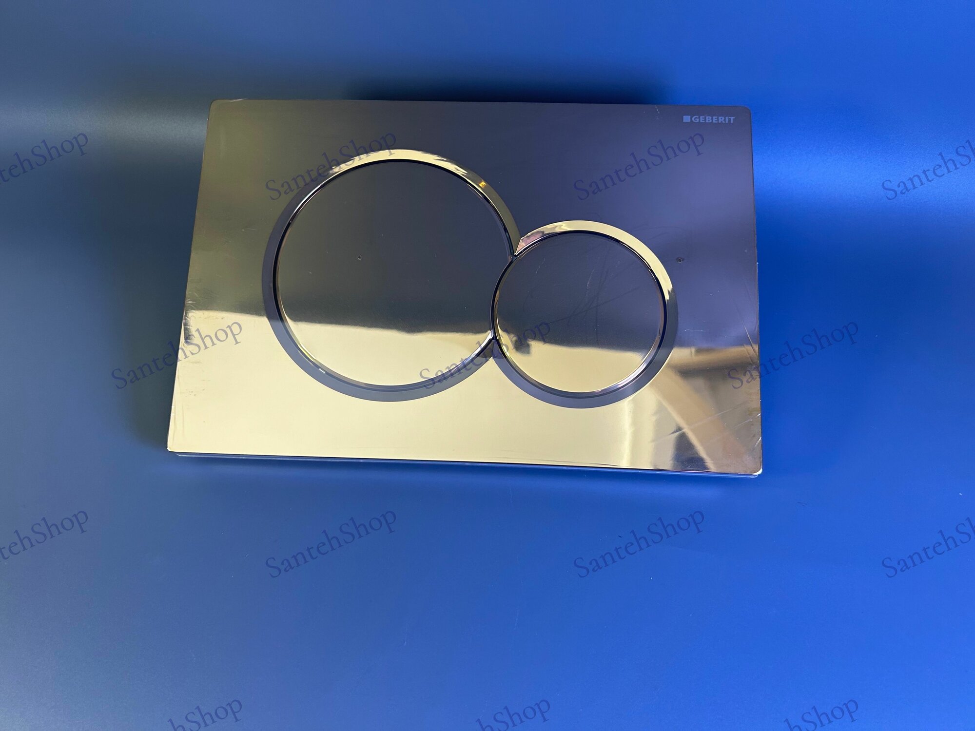 Смывная клавиша Geberit Sigma 01 золото глянец