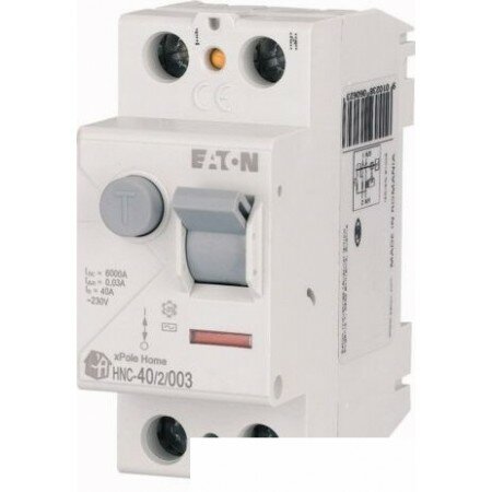 Устройство защитного отключения Eaton HNC-40/2/003 2P 40A 6kA 30mA АC 2M 194691