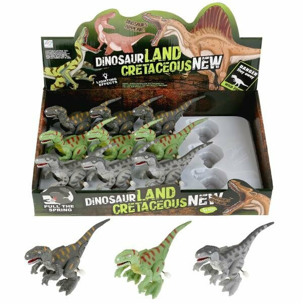 Игрушка заводная динозавр, со светом, цвет в ассортименте