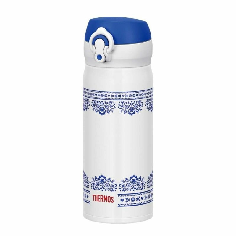 Термос для чая Thermos JNL-402-BLWH SS 0.4л (бело-синий)