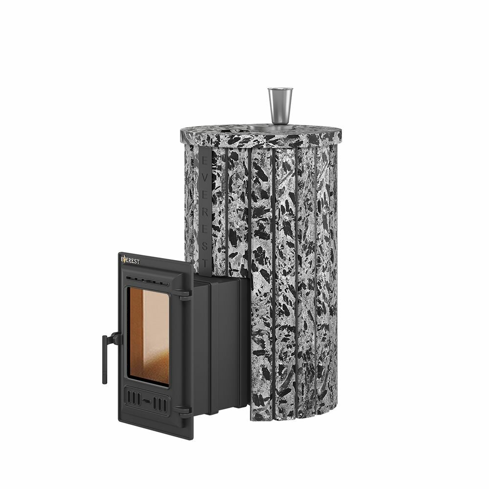 Печь для бани Эверест "Steam Master 24 чугун" Ламель Пироксенит Элит, S-20