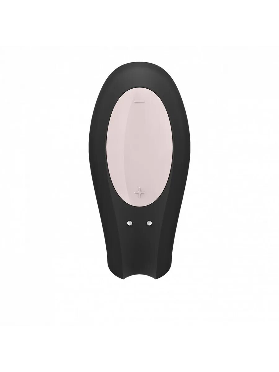 Черный вибратор для пар Double Joy с управлением через