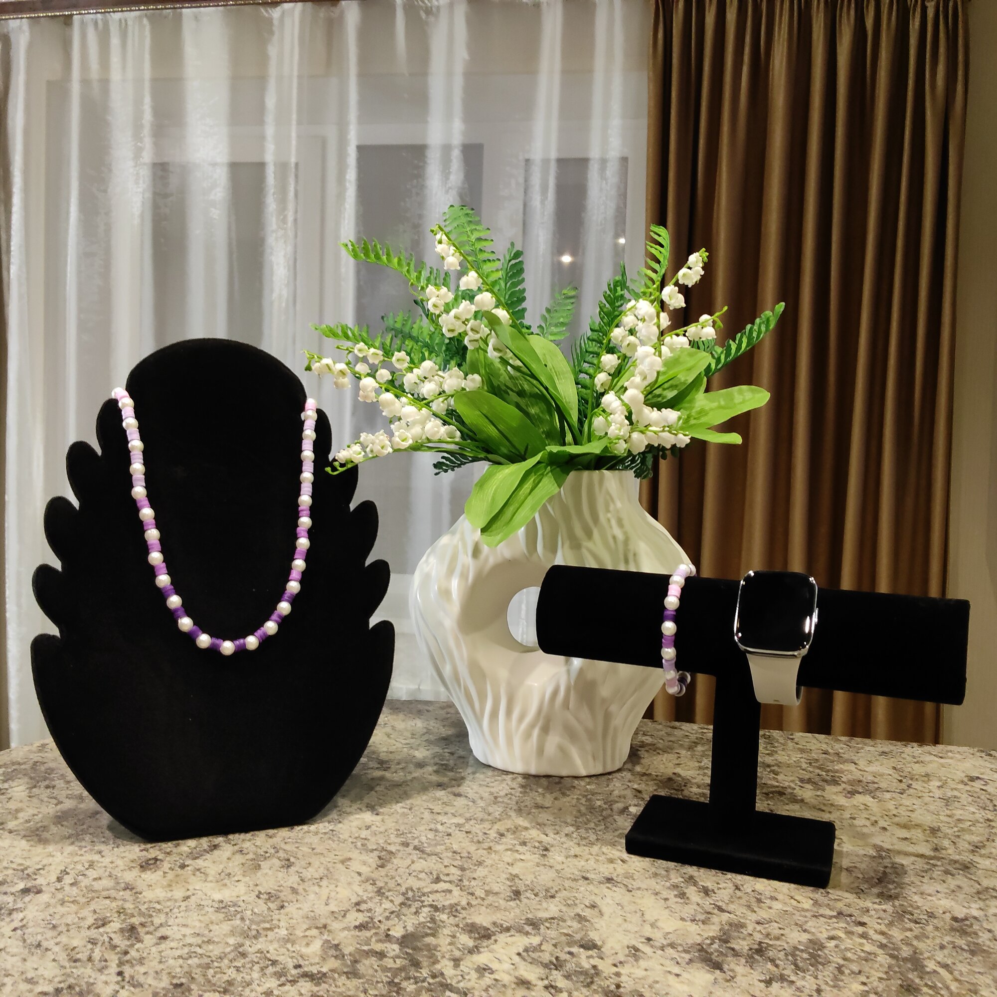 Комплект бижутерии: браслет, колье