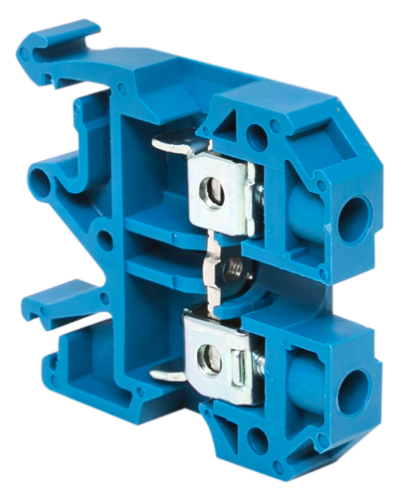 Клемма для проводов EKF / ЕКФ PROxima JXB-6/35 колодка, пожаростойкий полиамид, 50А, 42х8мм синий, 1шт. / зажим