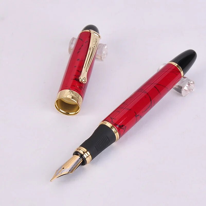 Jinhao X450 перьевая ручка Dazzle Blue Hundred grass red