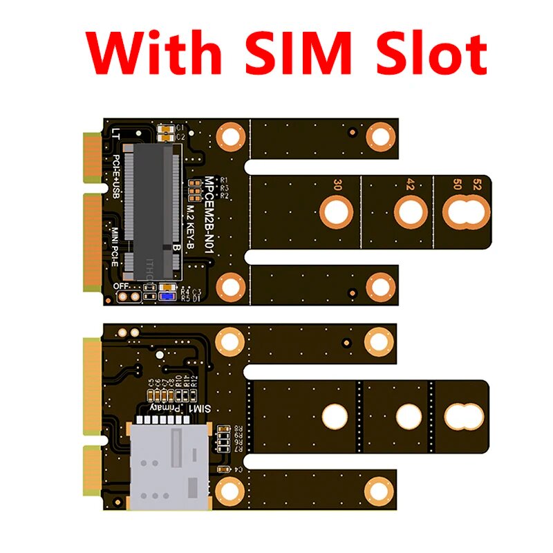 Конвертер Mini PCIe в NGFF M.2 h1111z With SIM Slot