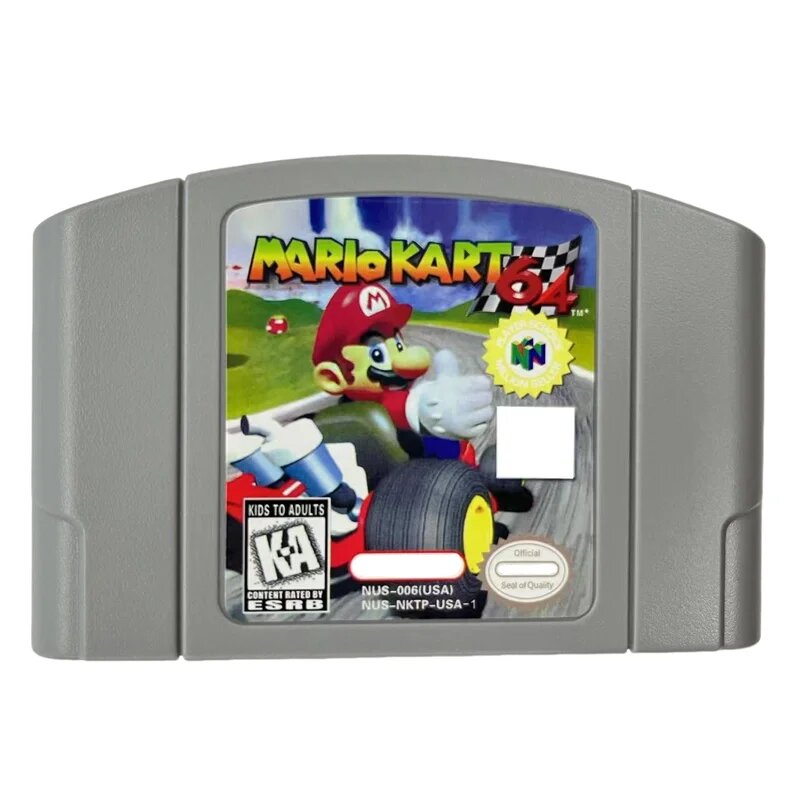 Bandai Super 64 Kart Party Paper Smash Mario N64 картридж Серый, Kart