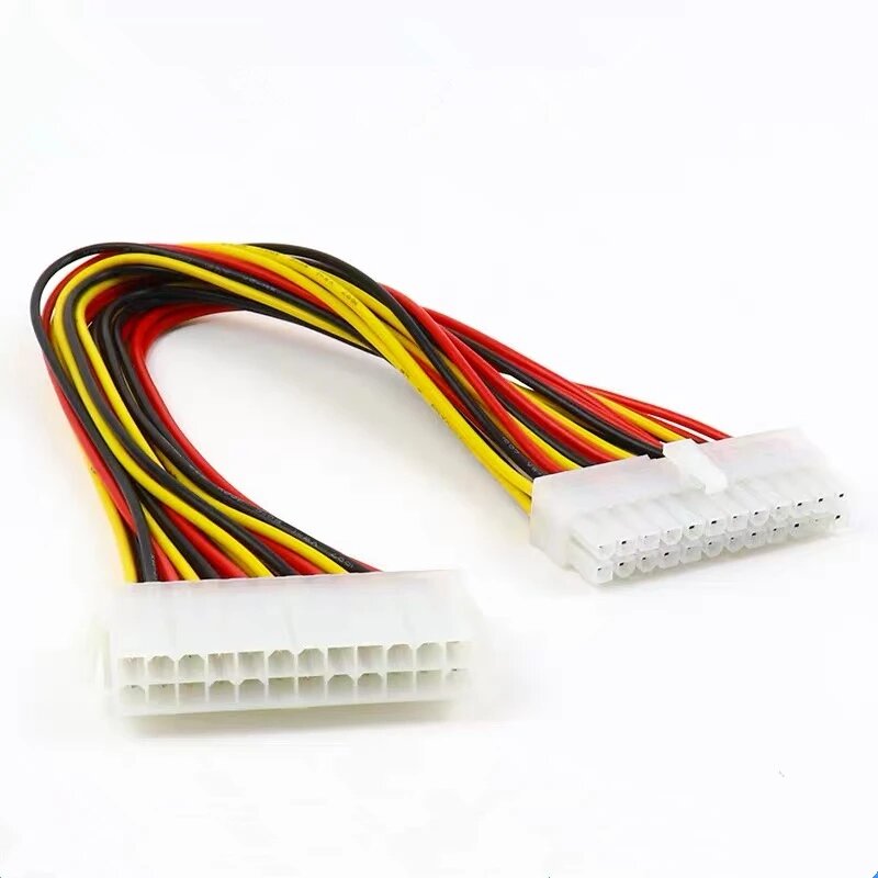 Кабель адаптер ATX 24-pin черный/красный/желтый 30 см 24Pin to 24Pin 30CM