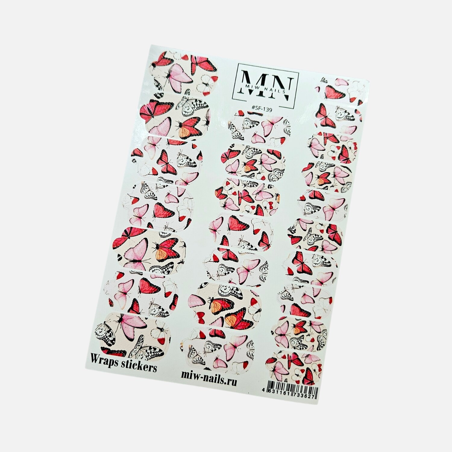 Пленки для дизайна ногтей Miw Nails Wraps stickers SF-139