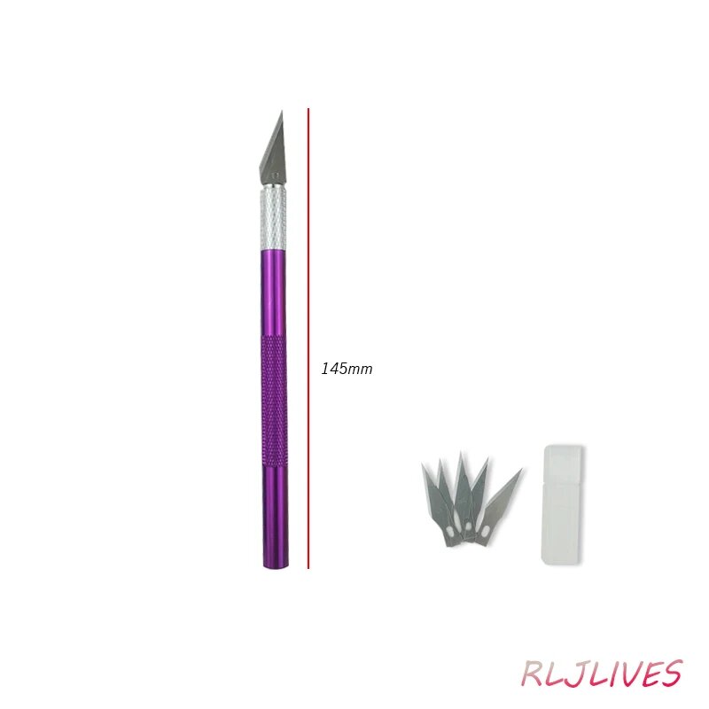 Нескользящий Кожаный Нож Для Резьбы С Гравировальной Рукояткой, Алюминиевый Стержень, Резак Для Кожи, Прочный Режущий Инструмент