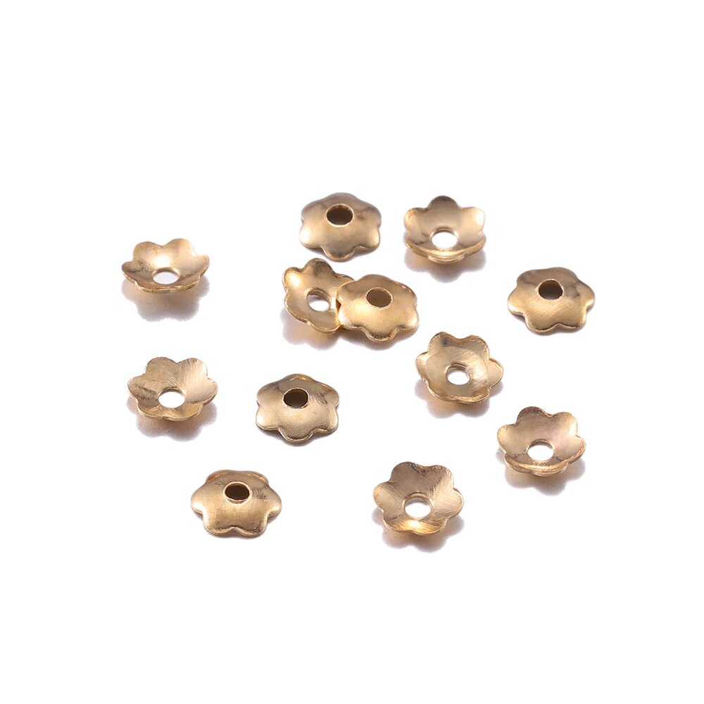 Шапочки для бусин 4 мм, KC Gold