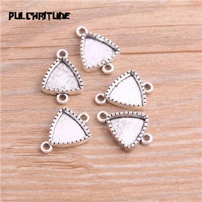 Подвески треугольные серебряные PULCHRITUDE, 5 шт