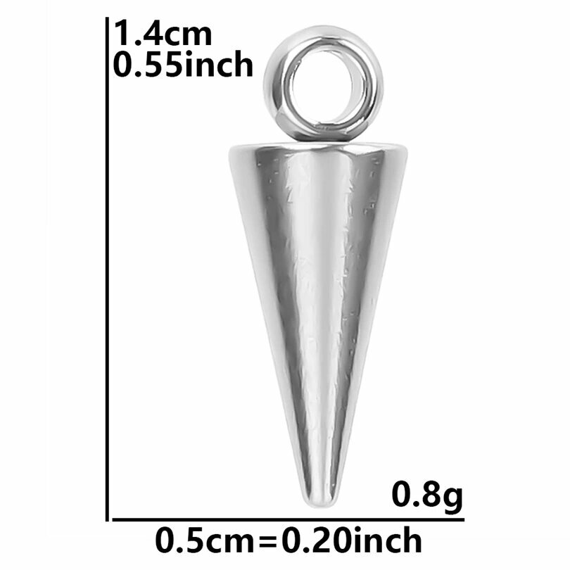 10 шт, заклепки из нержавейки, геометрические конусы для украшений S1073-S