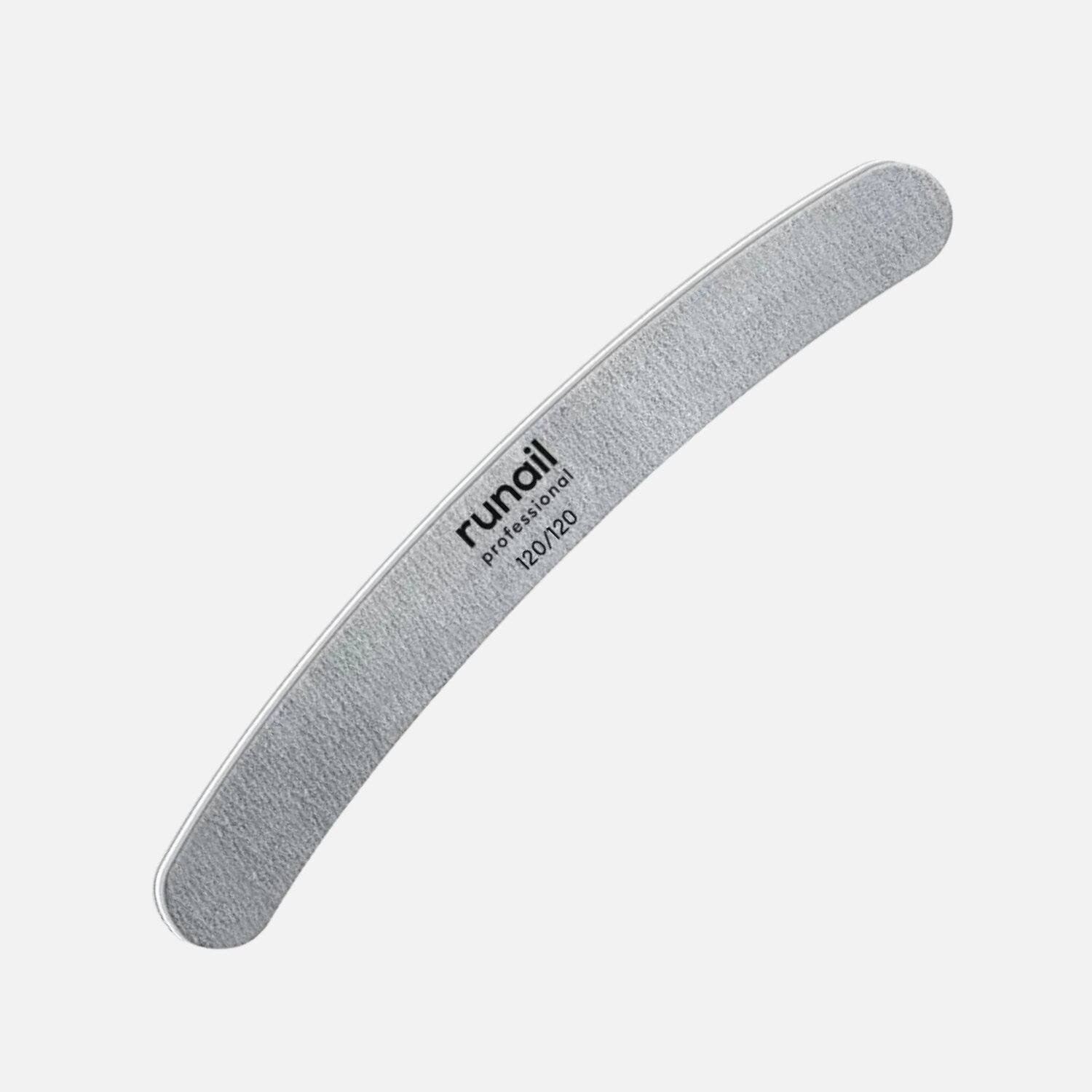 Пилка серая бумеранг 120/120 RuNail арт. 0576