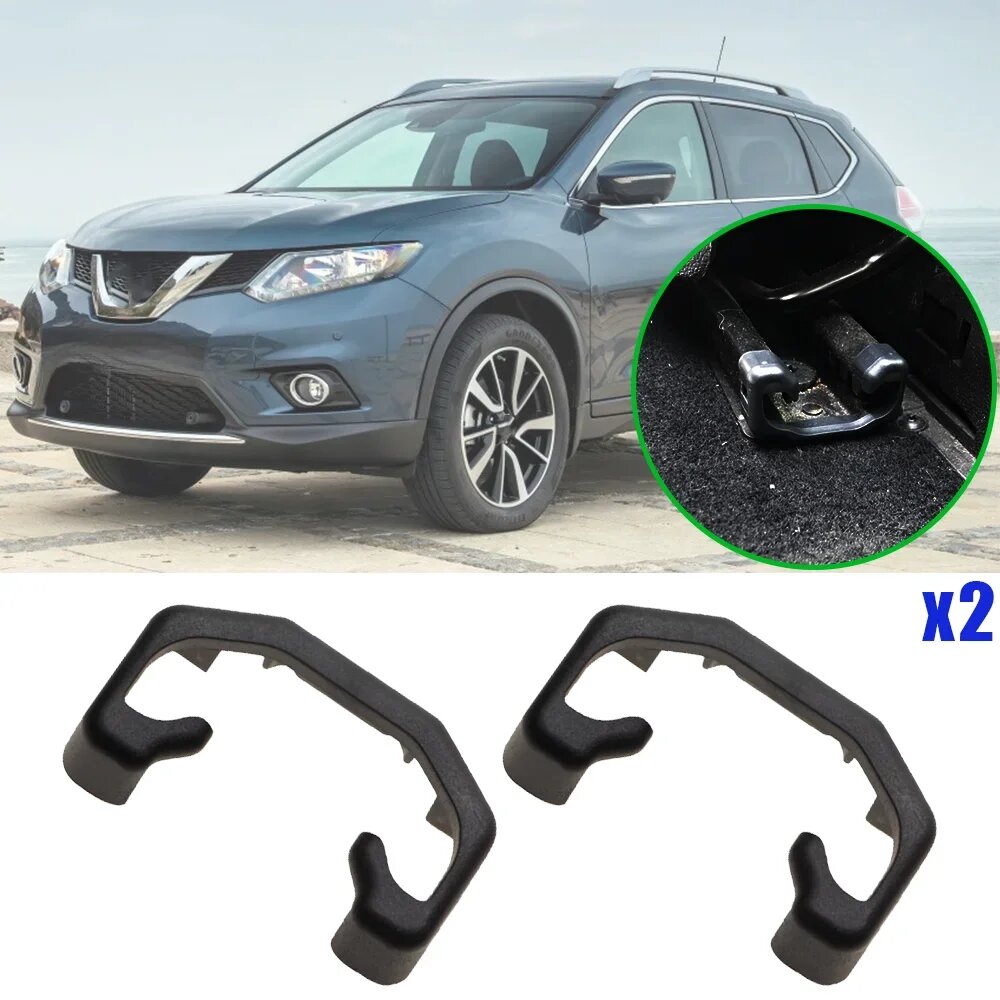 2шт. Для Nissan X-Trail III t32 2014 2015 2016 2017 2018 2019 2020 2021 Rogue черная направляющая для сиденья, заглушка, крышка