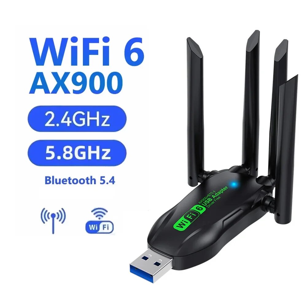 Wi-Fi 6 AX900 USB адаптер Bluetooth 5.4, style 2