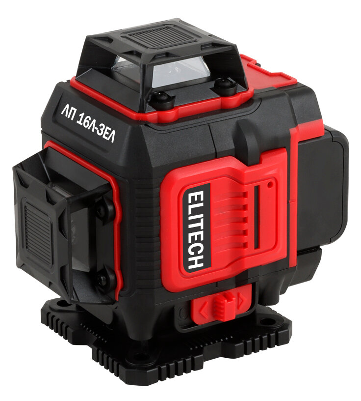 Лазерный нивелир Elitech ЛП 16Л-ЗЕЛ, с пультом ДУ, зелёный луч, 16 лучей