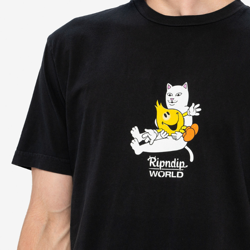 Футболка RIPNDIP Nerm <3 Flameboy Tee, размер M, black — фото 1