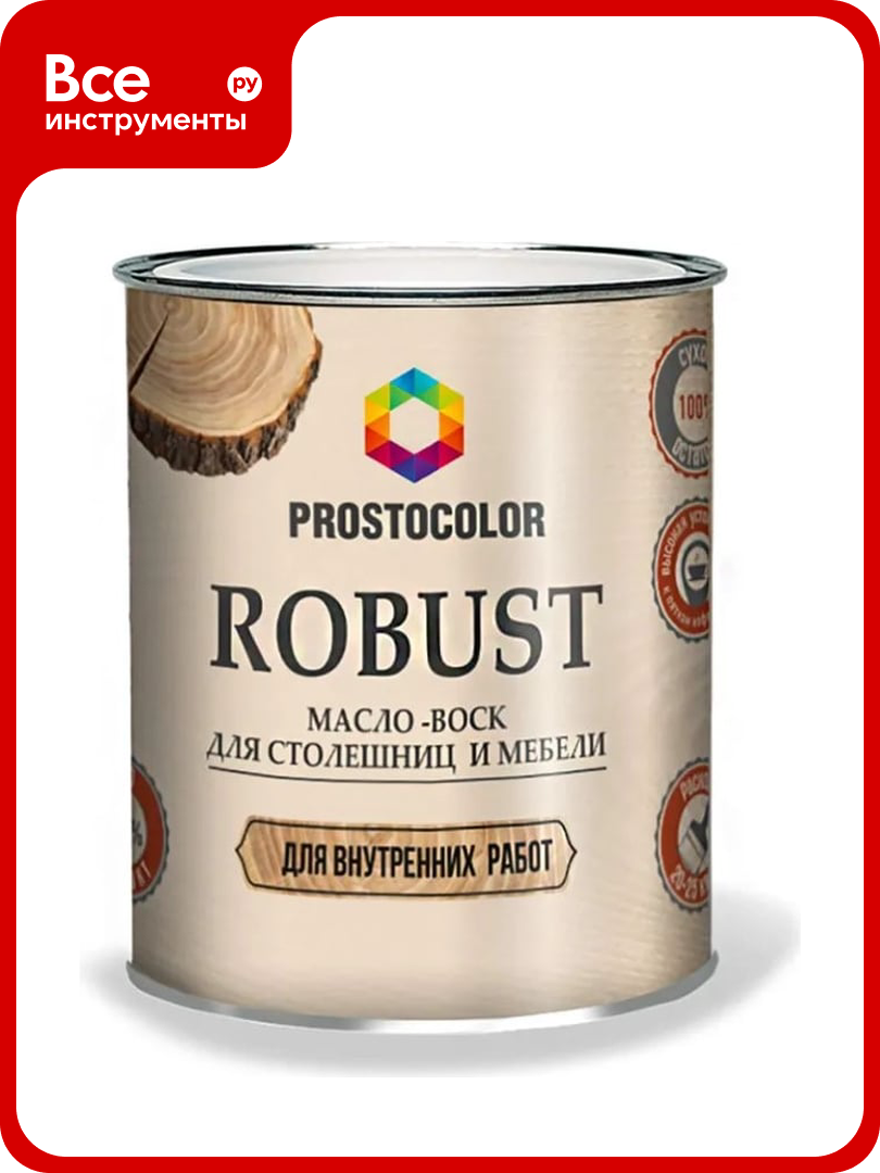 Масло для столешниц и мебели PROSTOCOLOR простоколор бесцветный 0.4 л 101059, внутренних работ