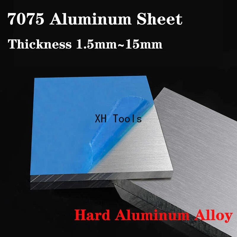 Алюминиевый лист 7075, 1.5-15 мм 3x100x300mm