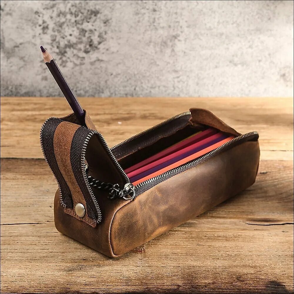 Пенал с двойной молнией