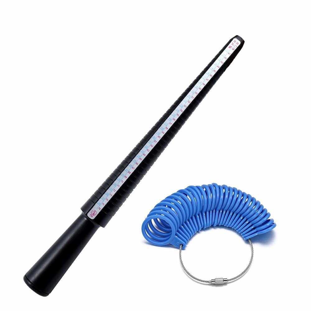 Кольцемер ювелирный, пластиковый измеритель размера пальца для подбора колец по США и ЕС, удобный определитель размера кольца для домашнего использования