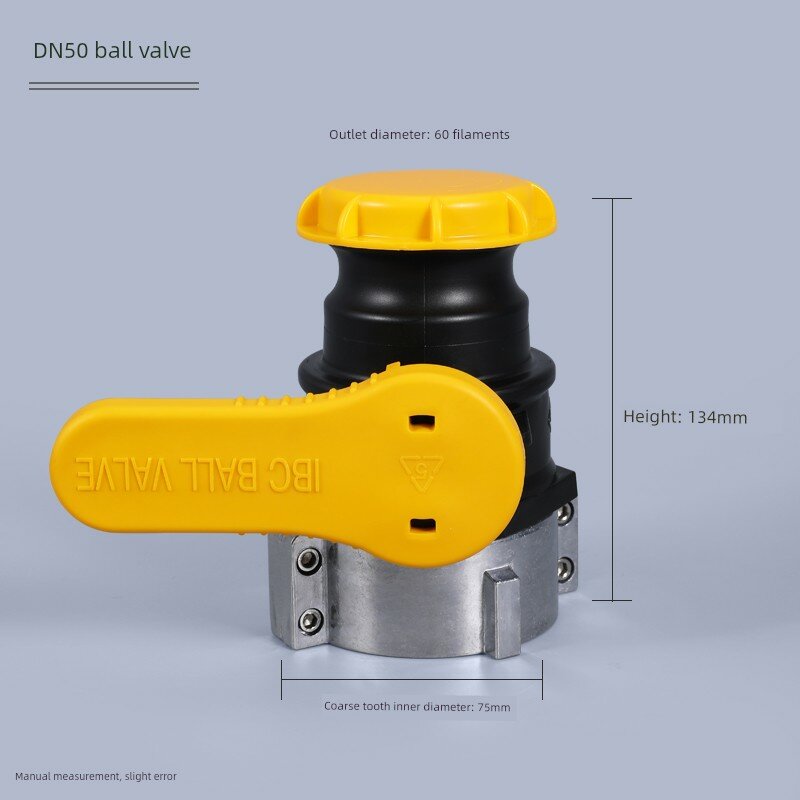 Высококачественный шаровой кран для еврокубов (IBC) и пластиковых квадратных контейнеров, DN50, с портом 75 мм,