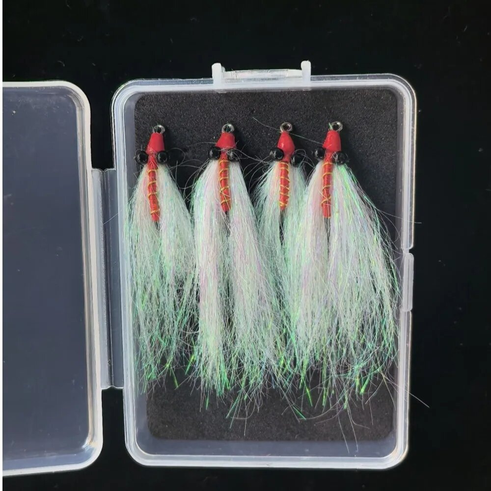 Наживка для нахлыста, красный/зеленый, 4 шт. Red-6-