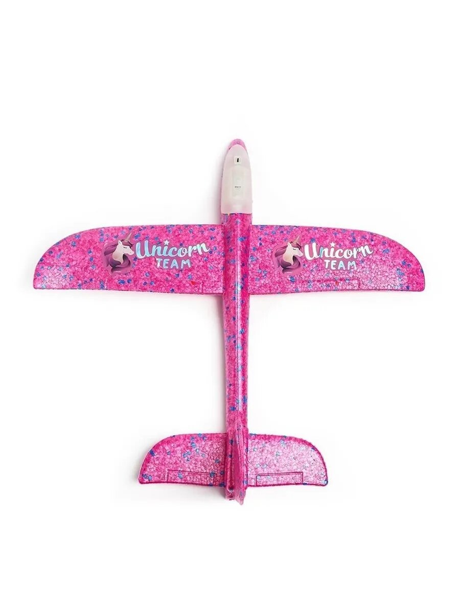 Розовый диодный самолёт для активных игр