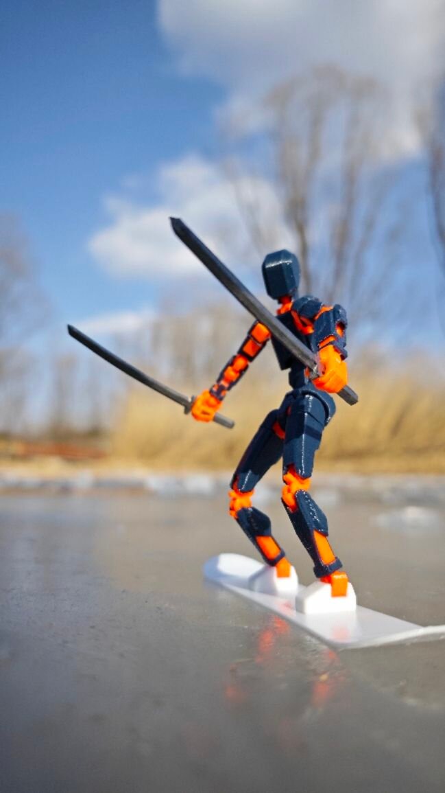 3D-печатная шарнирная фигурка "Lucky 13", лыжник-манекен, рождественские подарки