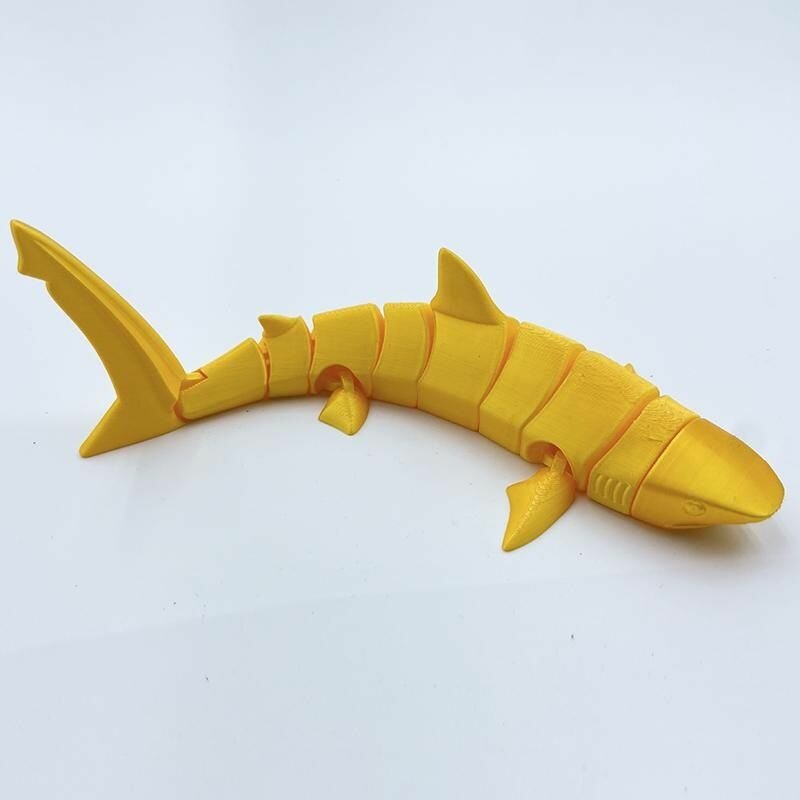 Шарнирная фигурка акулы, 3D-печать, игрушка для ванны, для аквариума, рождественские подарки