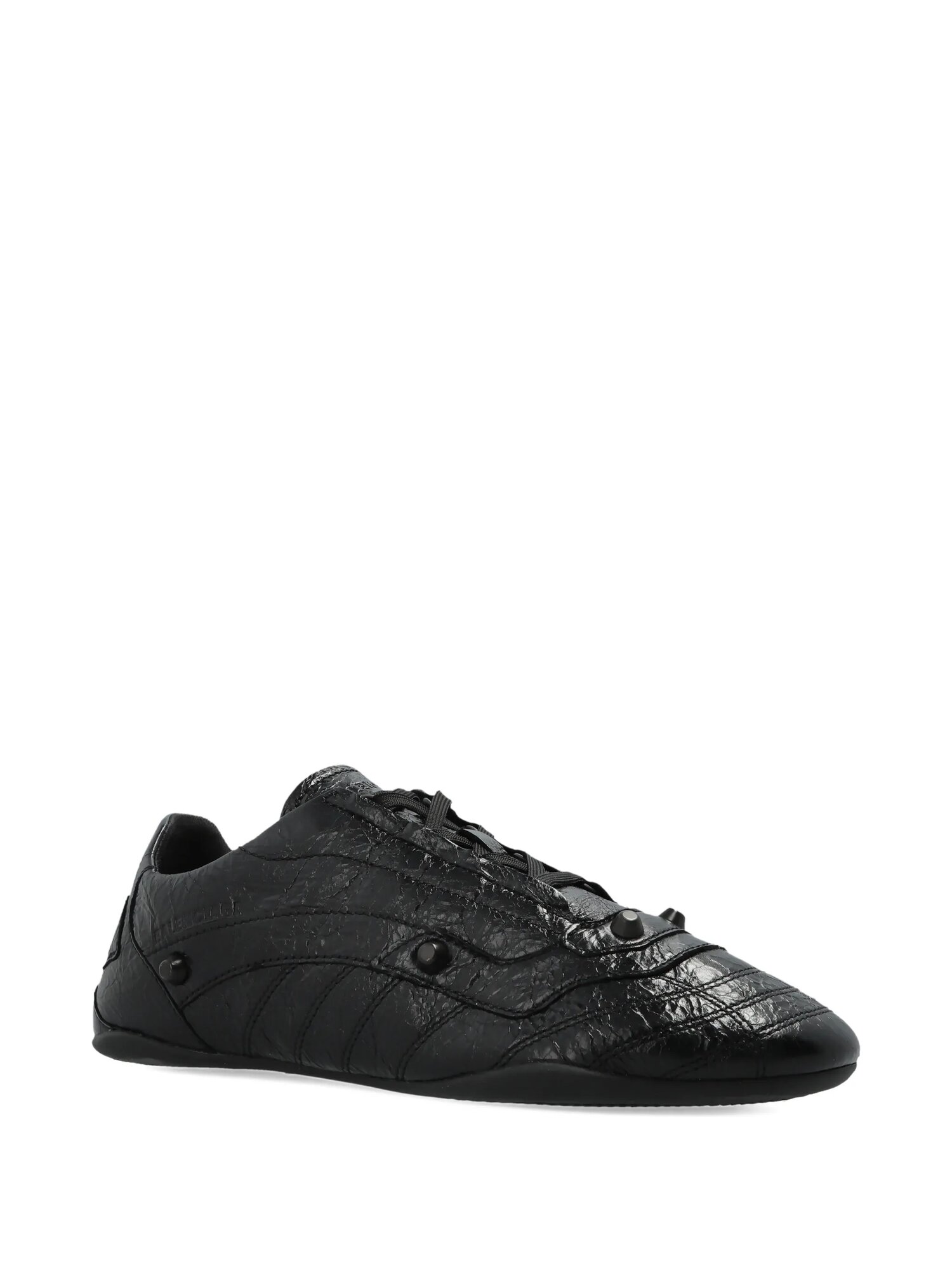 Кроссовки BALENCIAGA Stud-embellished sneakers, размер 40, black/black — фото 1