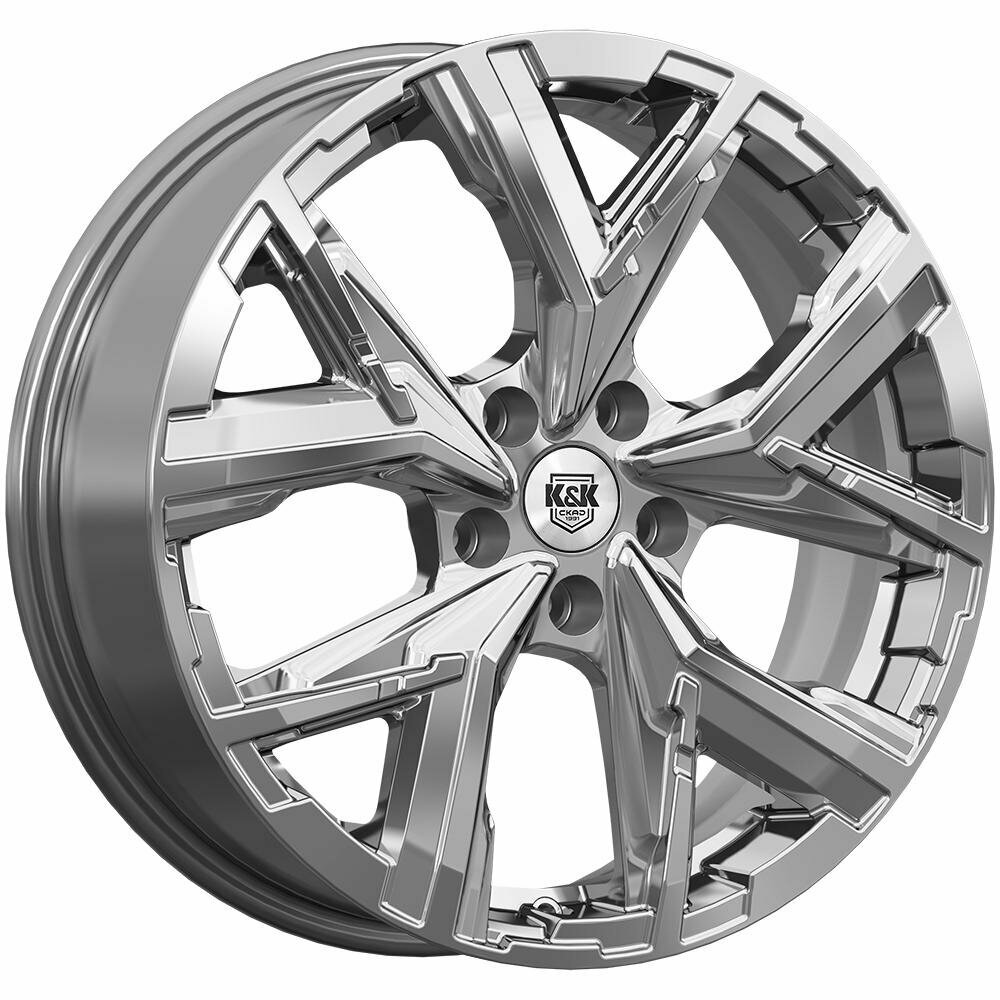 Диск автомобильный литой КиК Айона 18x6.5 5x114.3 et40 dia64.1 Серый тёмный глянцевый