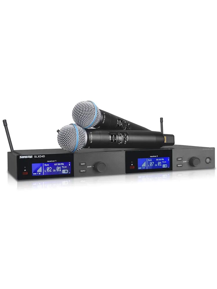 Shure Микрофон концертный SLXD24D/BETA58A, черный