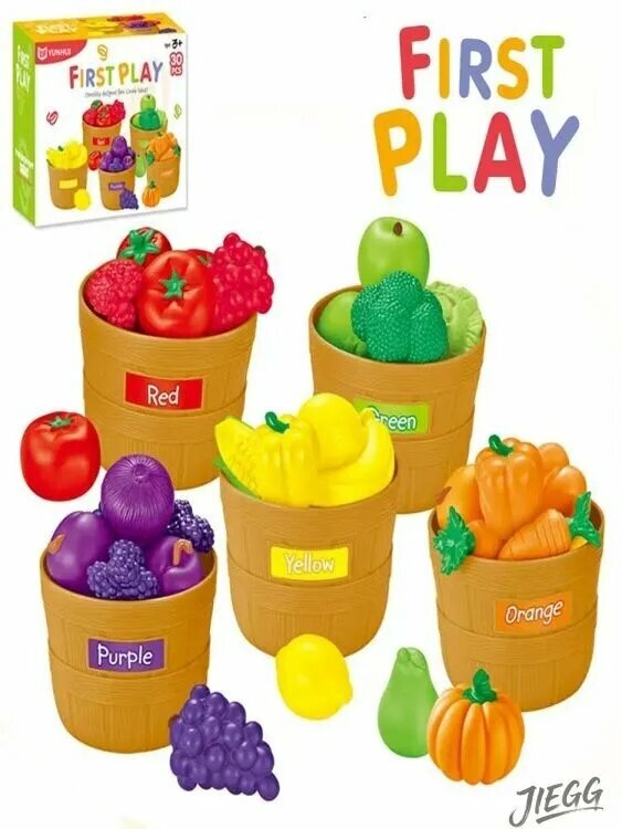 Широкий ассортимент детских игрушек "овощи и фрукты"