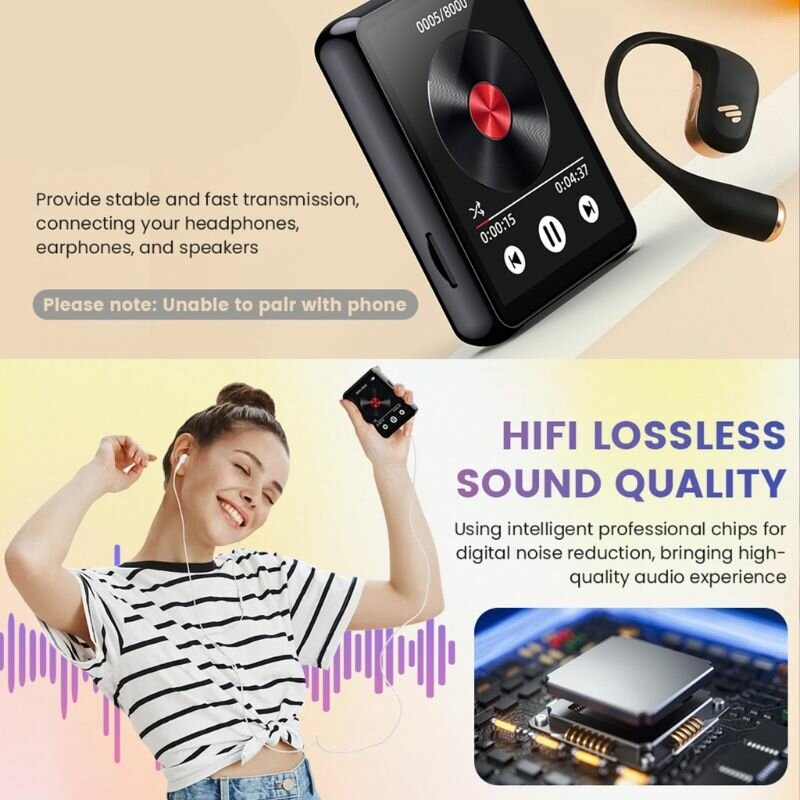 Музыкальный проигрыватель MP3MP4-64 ГБ-Черный