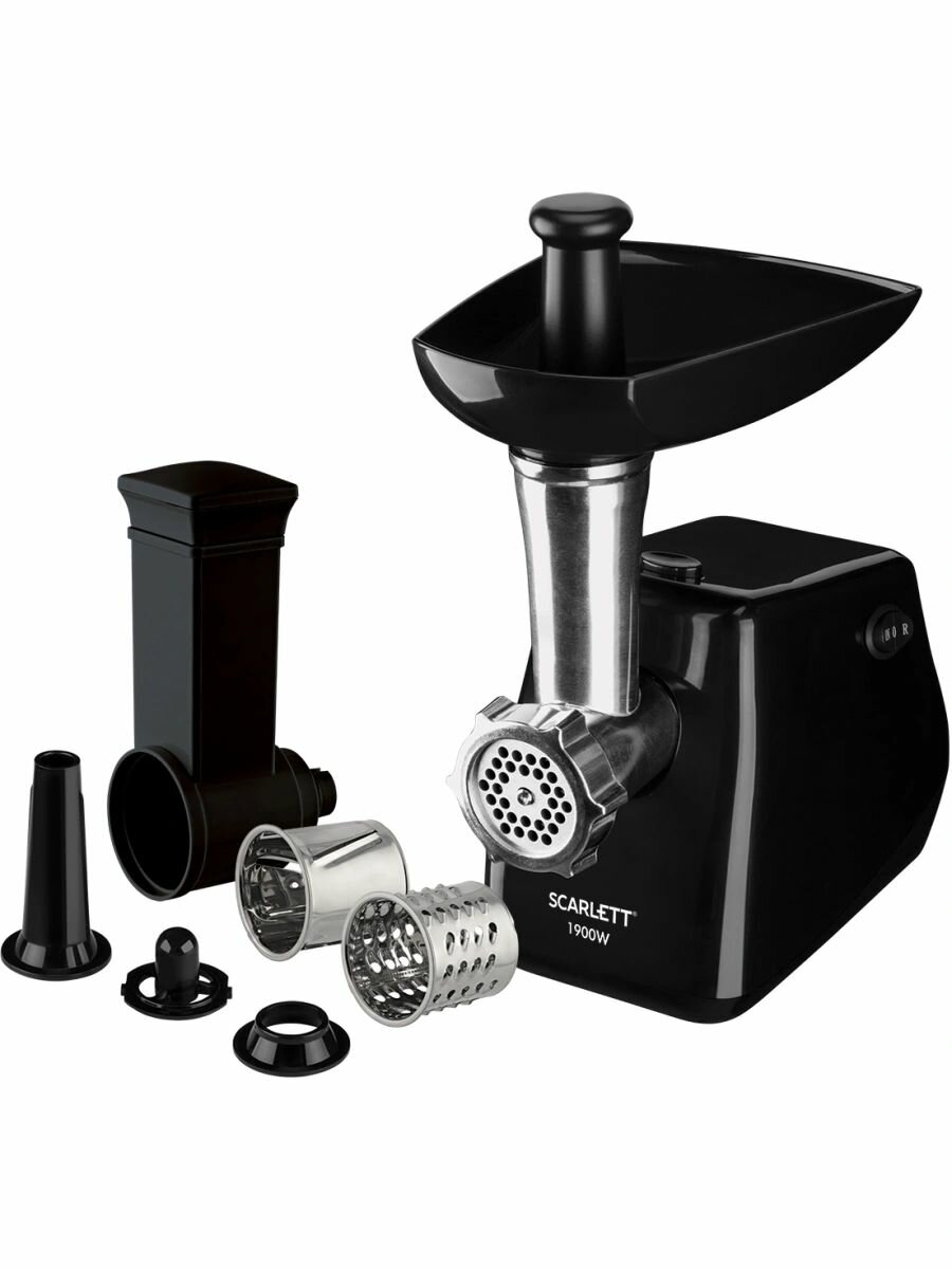 Мясорубка Scarlett SC-MG45M26 1900Вт, до 2кг/мин, пластиковый лоток, черный